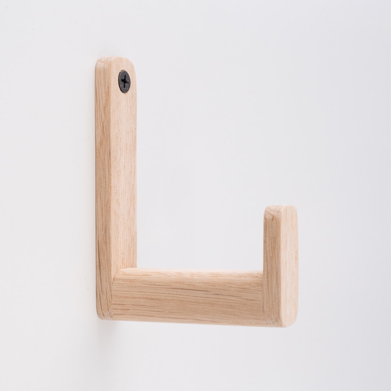 Extra Long Rounded Oak Wooden Wall Hook Wooden Wall Hook - Etsy