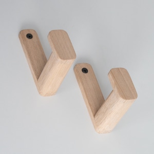 Extra Long Oak Wooden Wall Hook (oversized Model) | Wooden Wall Hook ...