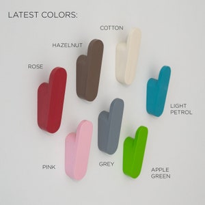 Self-adhesive Colored Wooden 'popsicle Stick' Shaped Wall Hooks, Kids ...