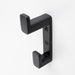 Black Double Wall Hook, Made of Beech Wood, Black Coat Hanger, Clothes ...