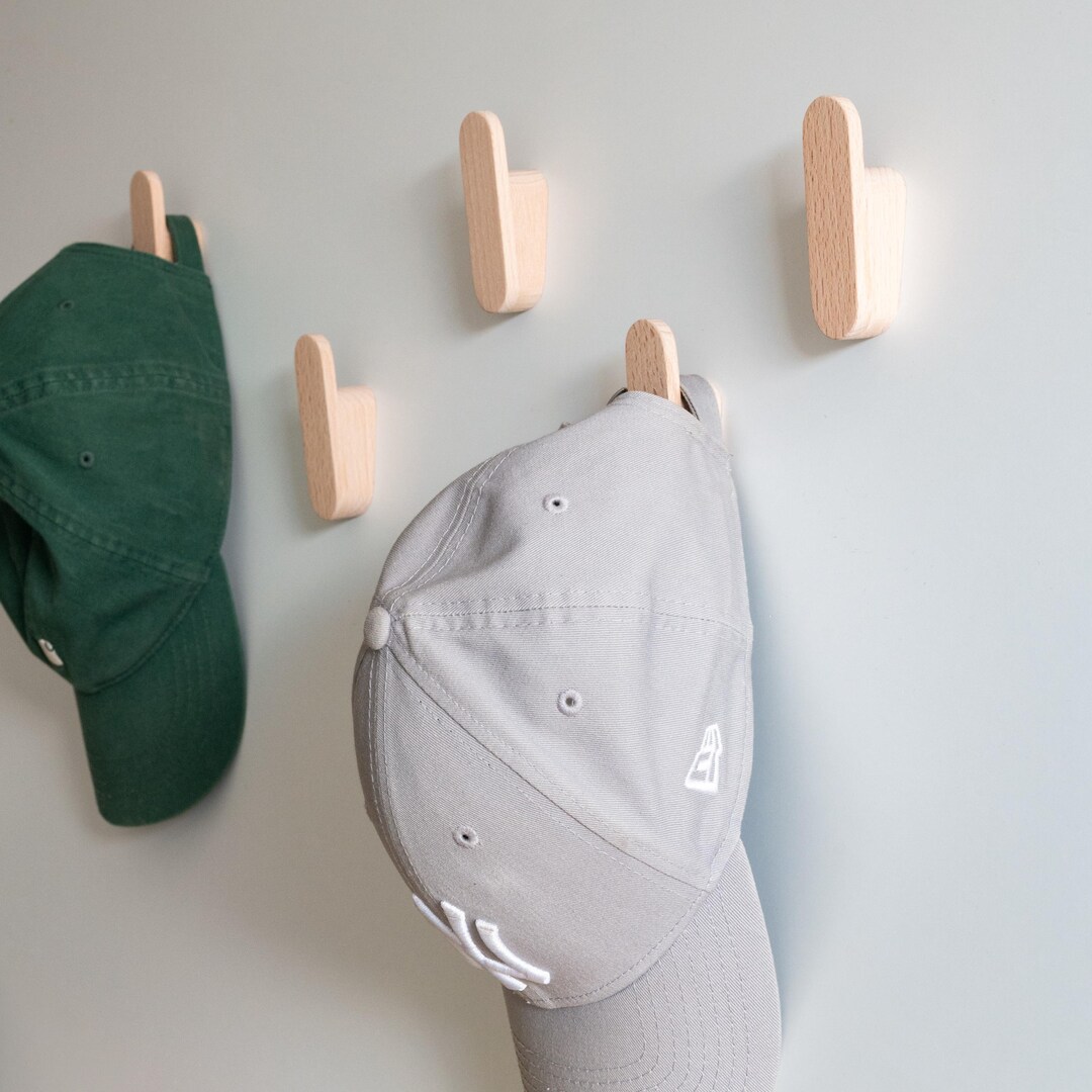 Beech Wooden Wall Hook: Self-adhesive Popsicle Stick Shaped Hanger - Etsy