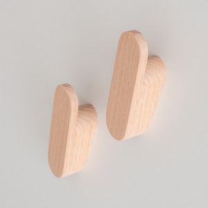 Self-adhesive 'popsicle Stick' Shaped Wall Hooks, Kids Wall Hook, Beech ...