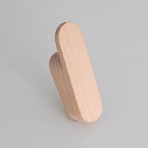 Self-adhesive 'popsicle Stick' Shaped Wall Hooks, Kids Wall Hook, Beech ...