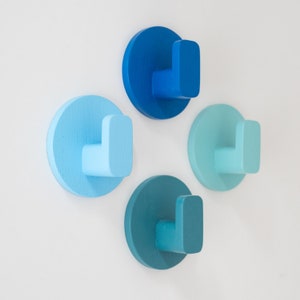 Self-adhesive Colored Round Beech Wall Hooks, Accessory Hook, Jewelry ...