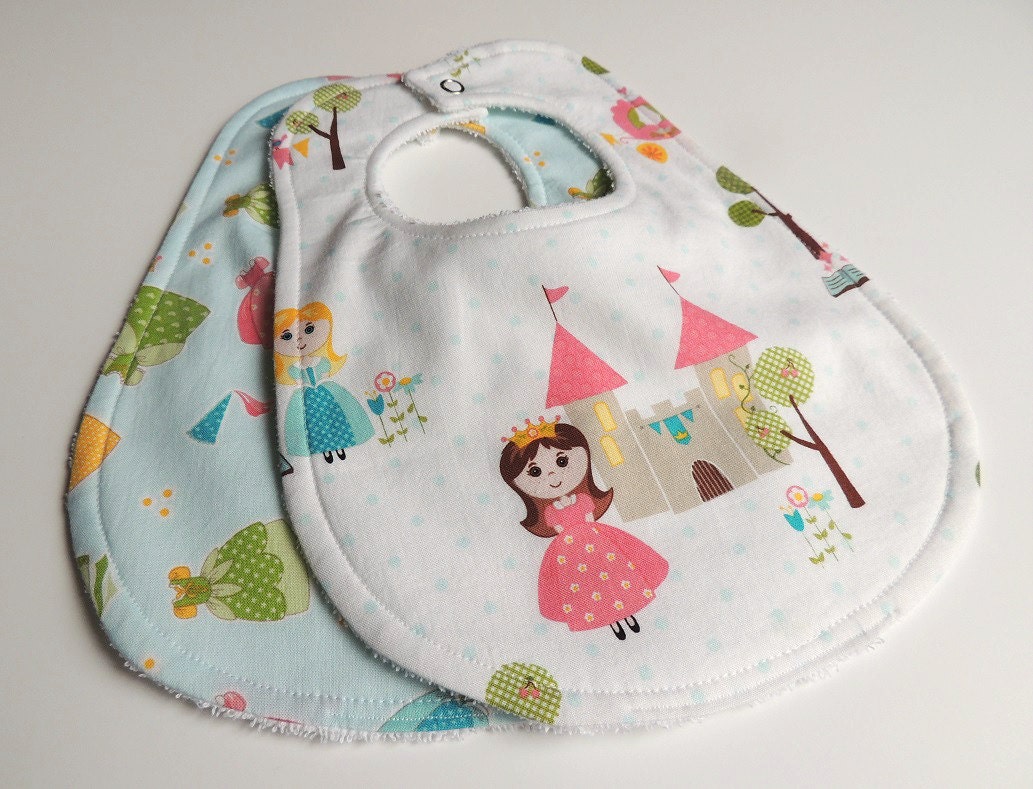 Baby Bib Set Princess Bibs Pink Bibs Terry Cloth Bib - Etsy