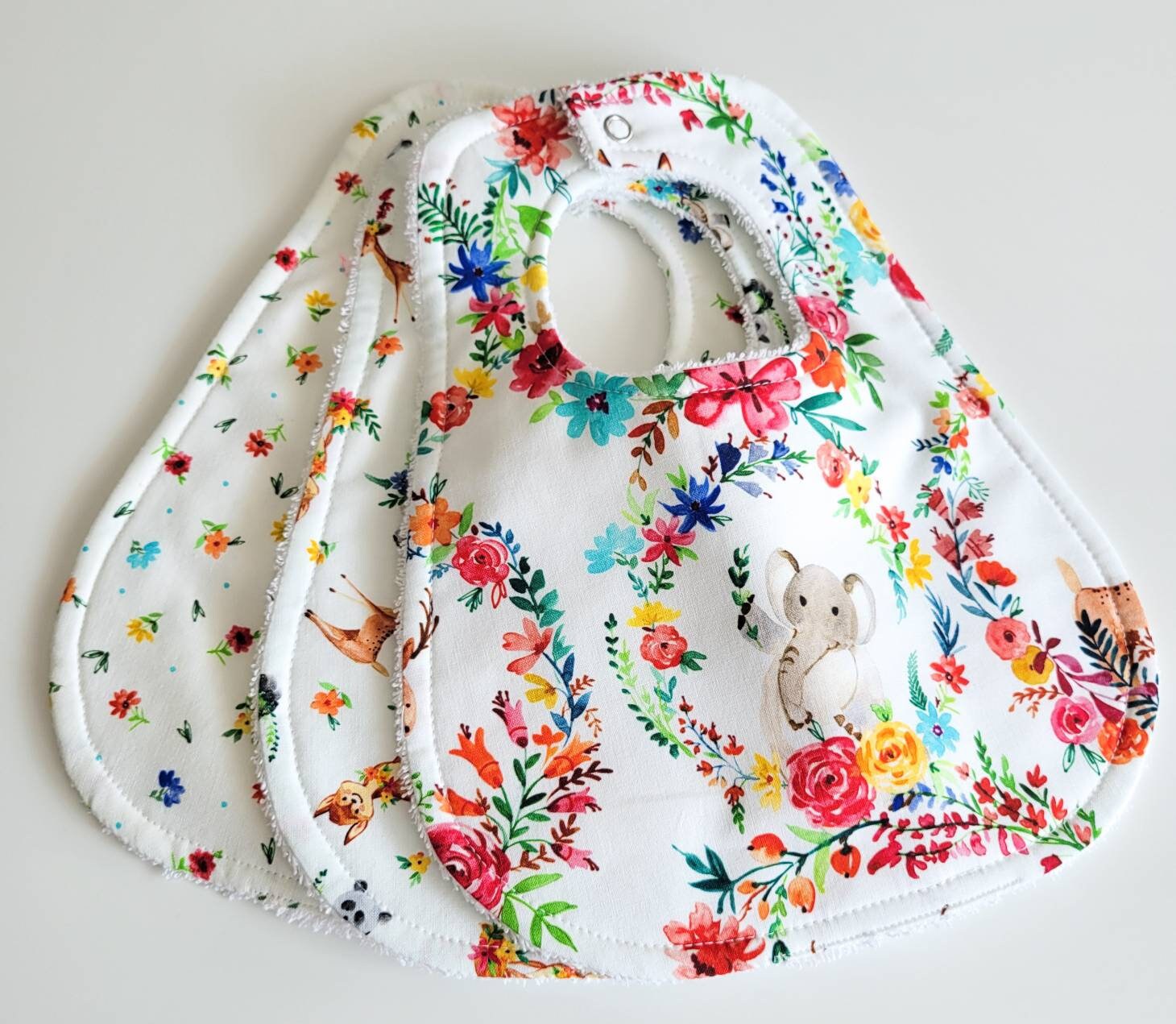 Elephant Bibs Enchanted Forest Animal Bibs Animal Nursery | Etsy