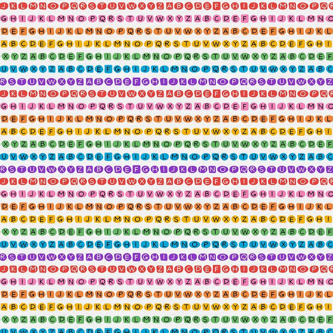 Letter Stripe White - Threads of Friendship - PBS Fabrics - Letter ...