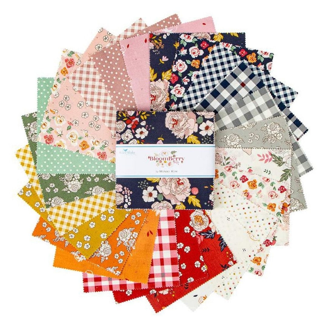 Bloomberry Charm Pack riley Blake Fabrics-5 Inch Stacker Minki Kim ...
