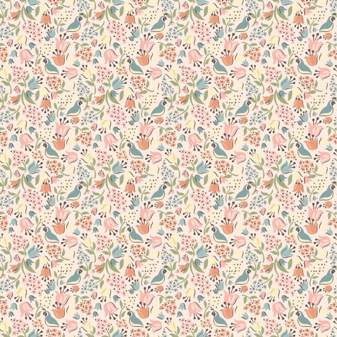 Wildwood Dwellings - Quail Hollow Blush - Poppie Cotton - Woodland ...