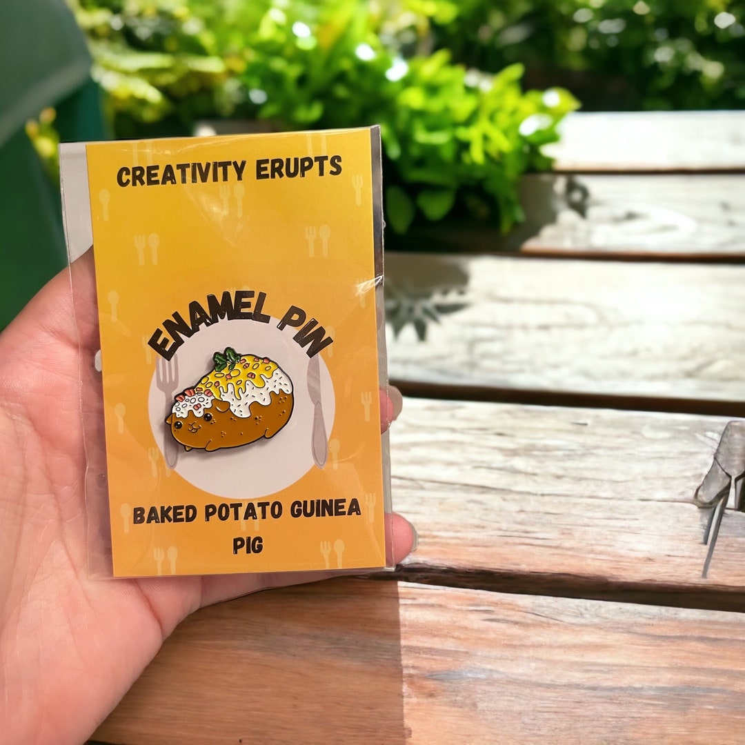 Baked Potato Guinea Pig Enamel Pin - Funny Pin - Etsy