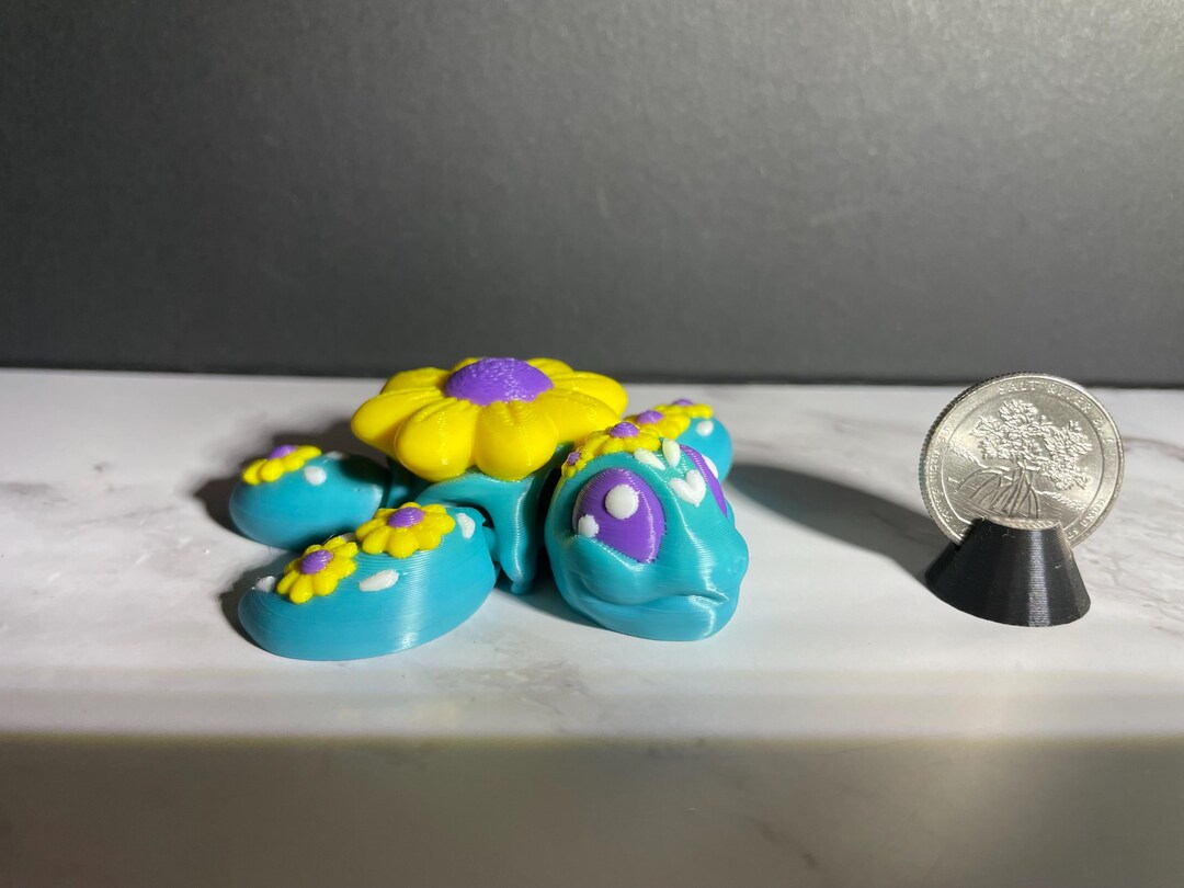 3D Printed Articulated Sunflower Sea Turtle - Etsy
