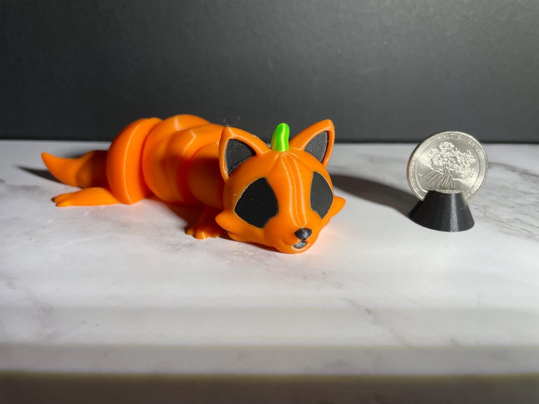 3D Printed Articulated Pumpkin Fox - Etsy
