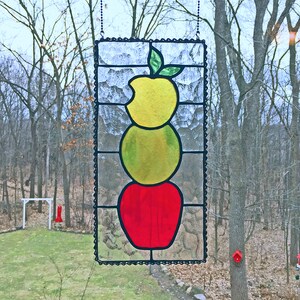 3 Apples PATTERN for Stained Glass or Mosaic - Etsy