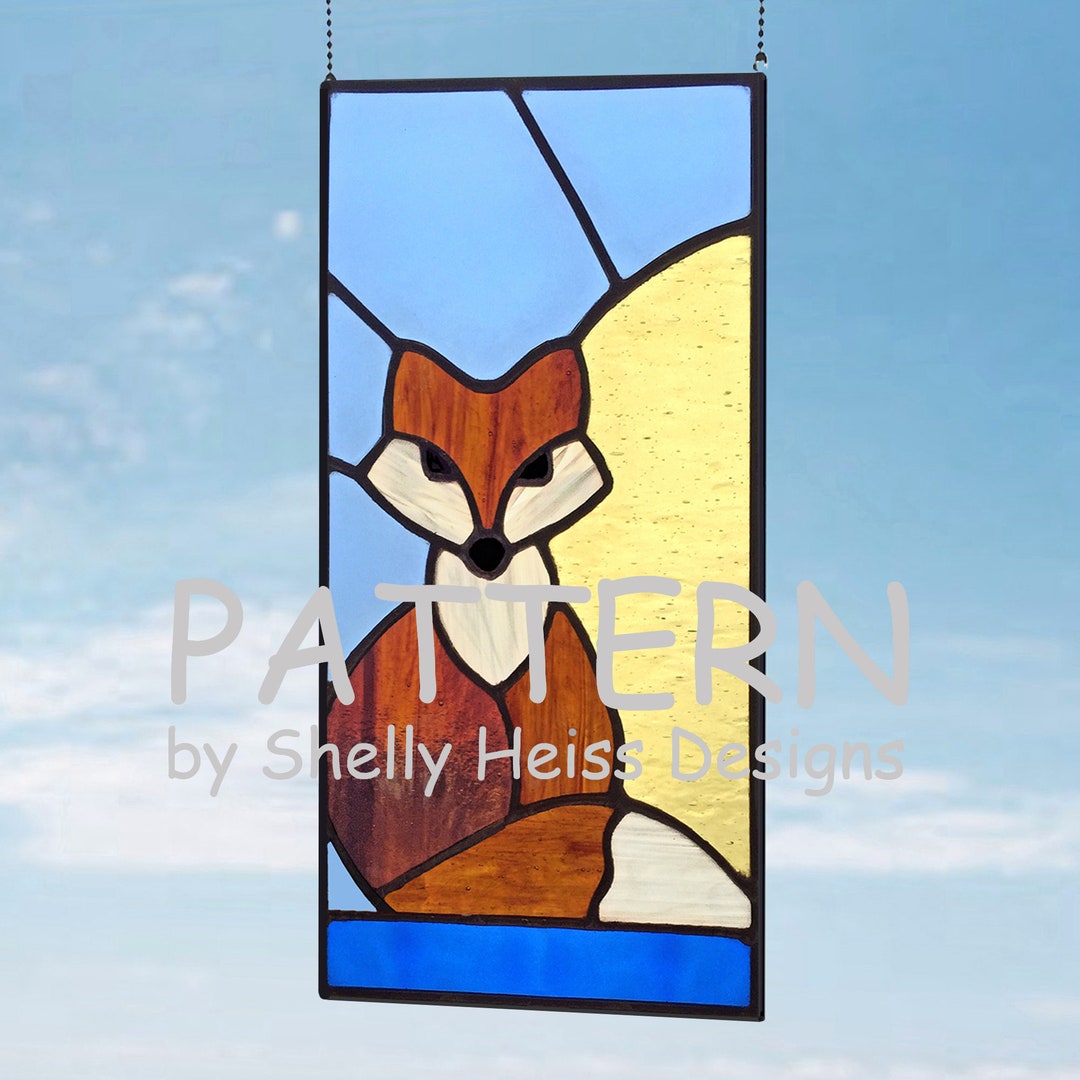 Stained Glass Fox PATTERN, Art Deco, for Stained Glass or Mosaic. - Etsy