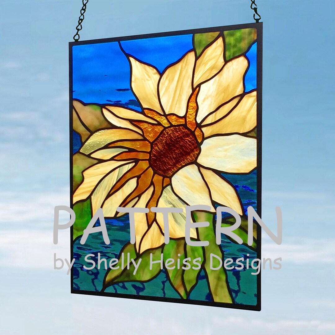 Sunflower PATTERN for Stained Glass or Mosaic - Etsy