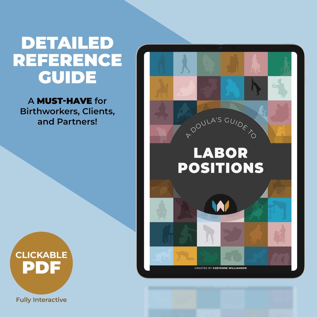 A Doula’s Guide to Labor Positions Ebook | Interactive PDF Ebook for ...