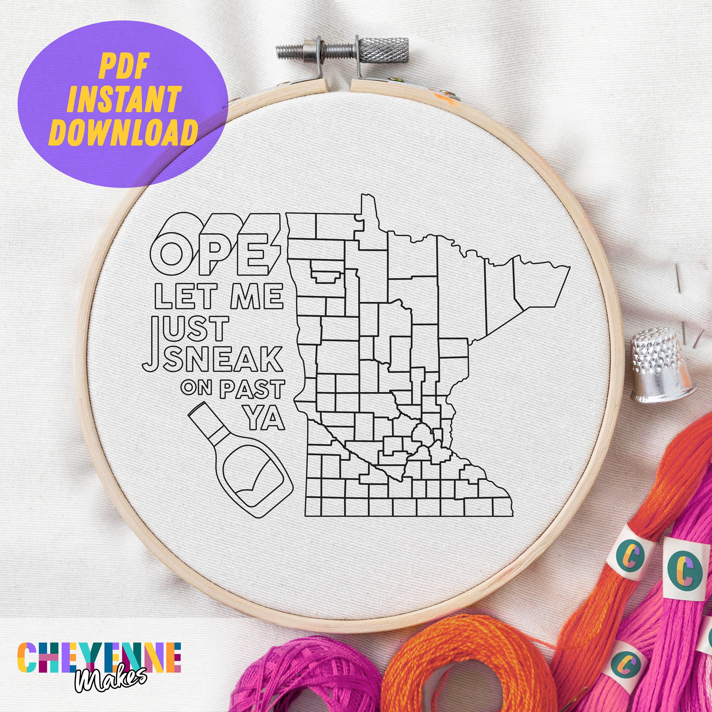 Minnesota Midwest "ope" With Ranch Dressing | BONUS Pattern | Instant ...