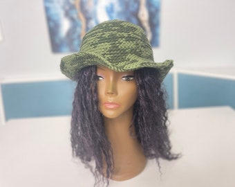 Camouflage Ruffle Crochet Hat - Etsy