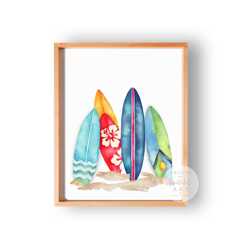 Beach Nursery Prints Surf Baby Boy Nursery Decor Surf Board | Etsy