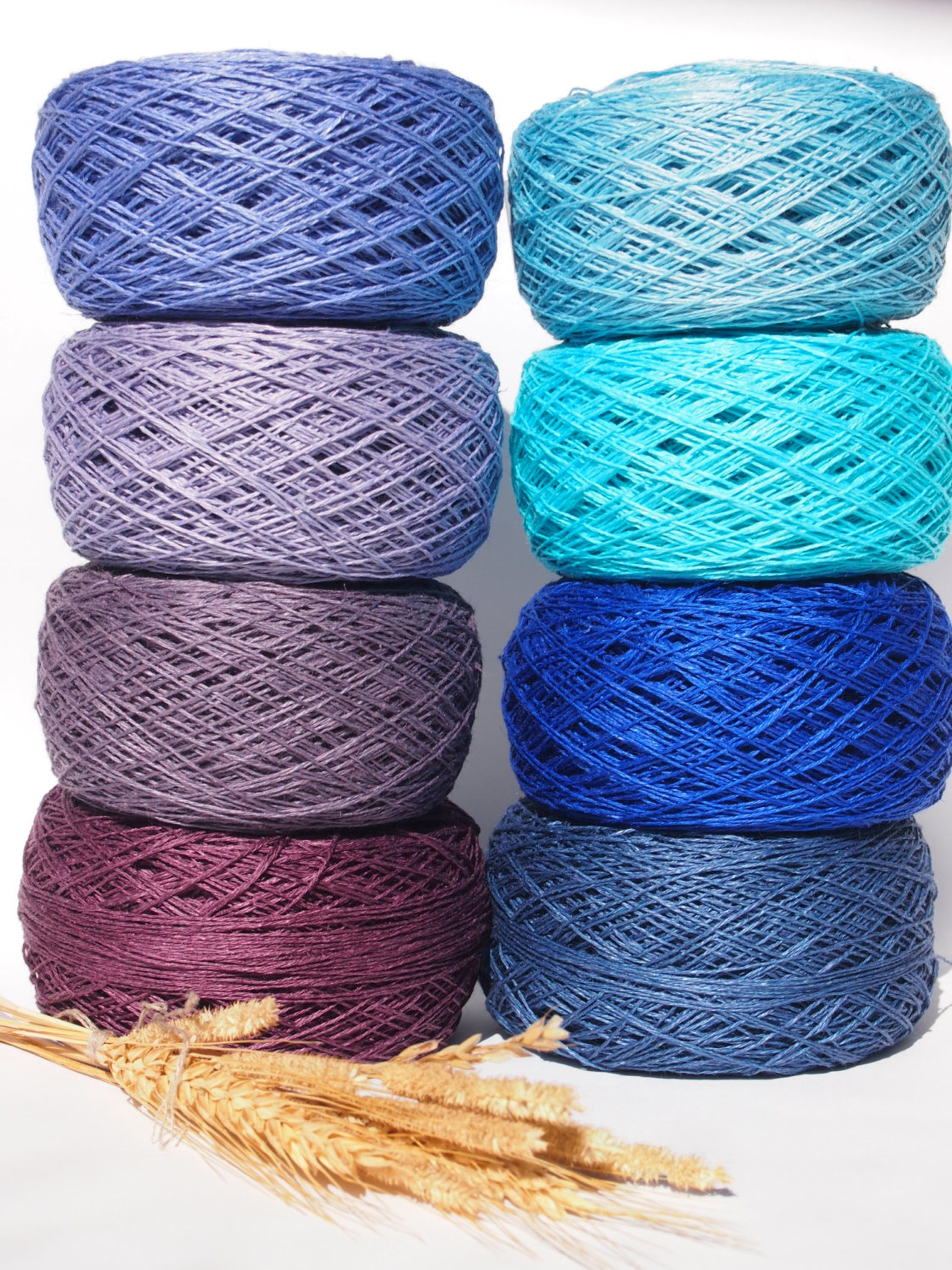 8 Balls Natural Linen Yarn, High Quality, Linen Yarn for Crochet ...