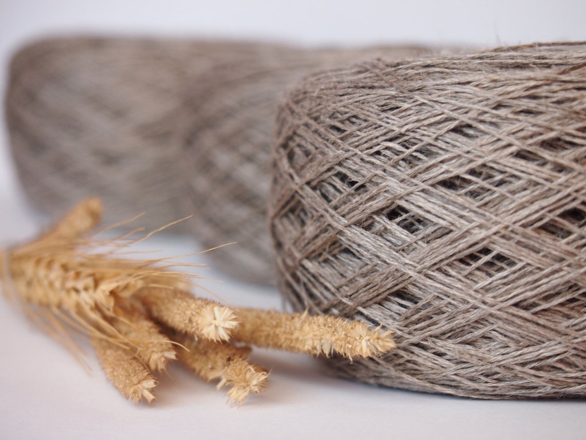 3 Balls Natural Linen Yarn High Quality Linen Yarn For | Etsy