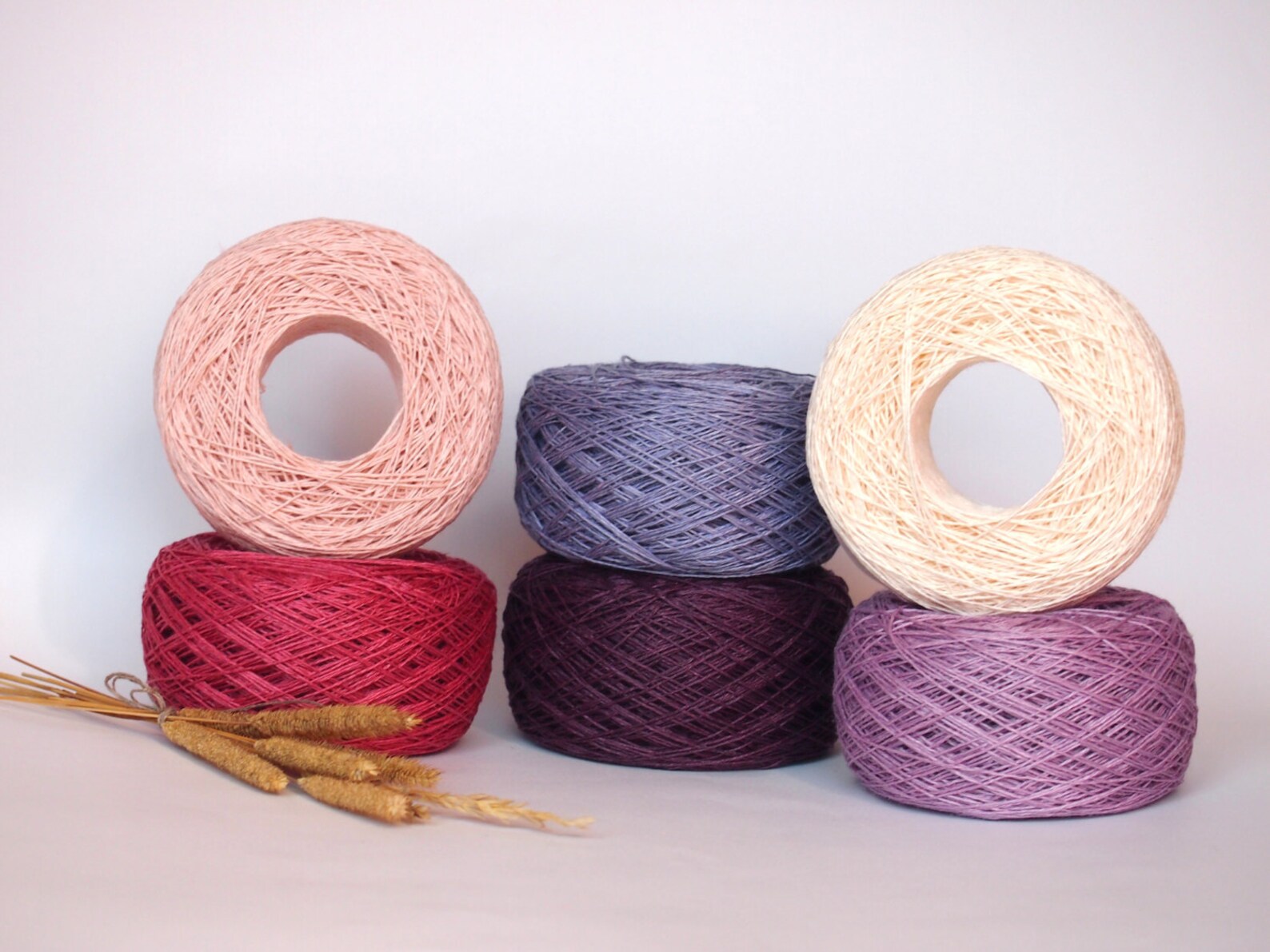 6 Balls Natural Linen Yarn High Quality Linen Yarn for - Etsy