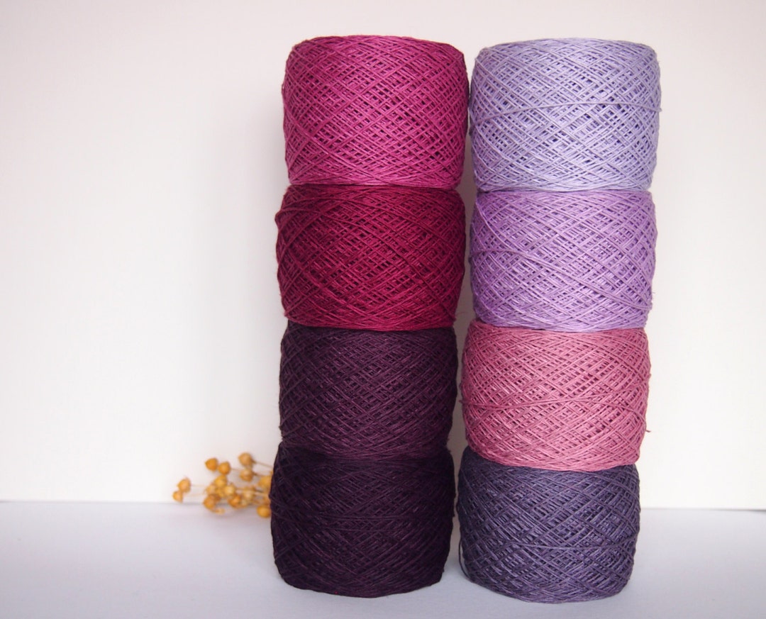 8 Balls Natural Linen Yarn, High Quality, Linen Yarn for Crochet ...