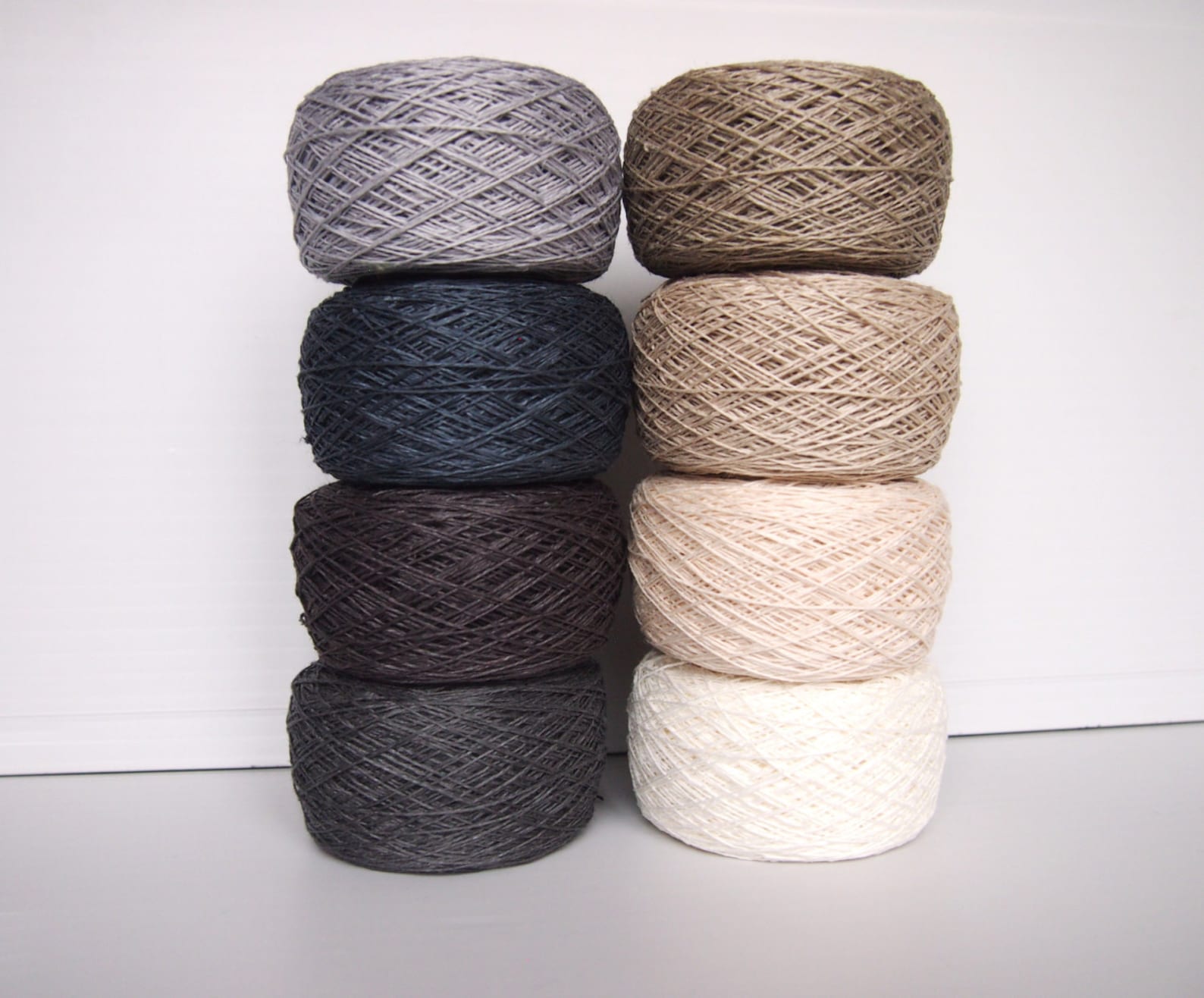 8 Balls Natural Linen Yarn, High Quality, Linen Yarn for Crochet ...