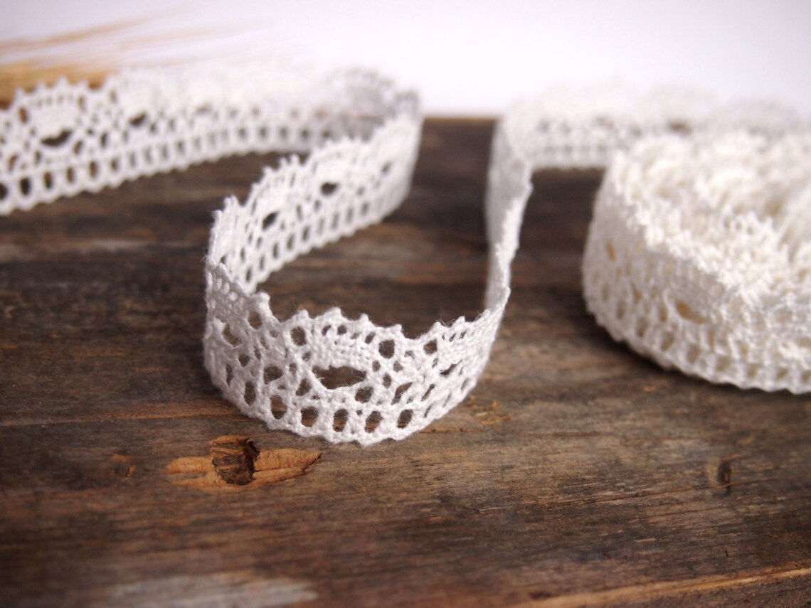 Linen Bright White Lace Trim High Quality 5 M/ 5.5 Yards | Etsy