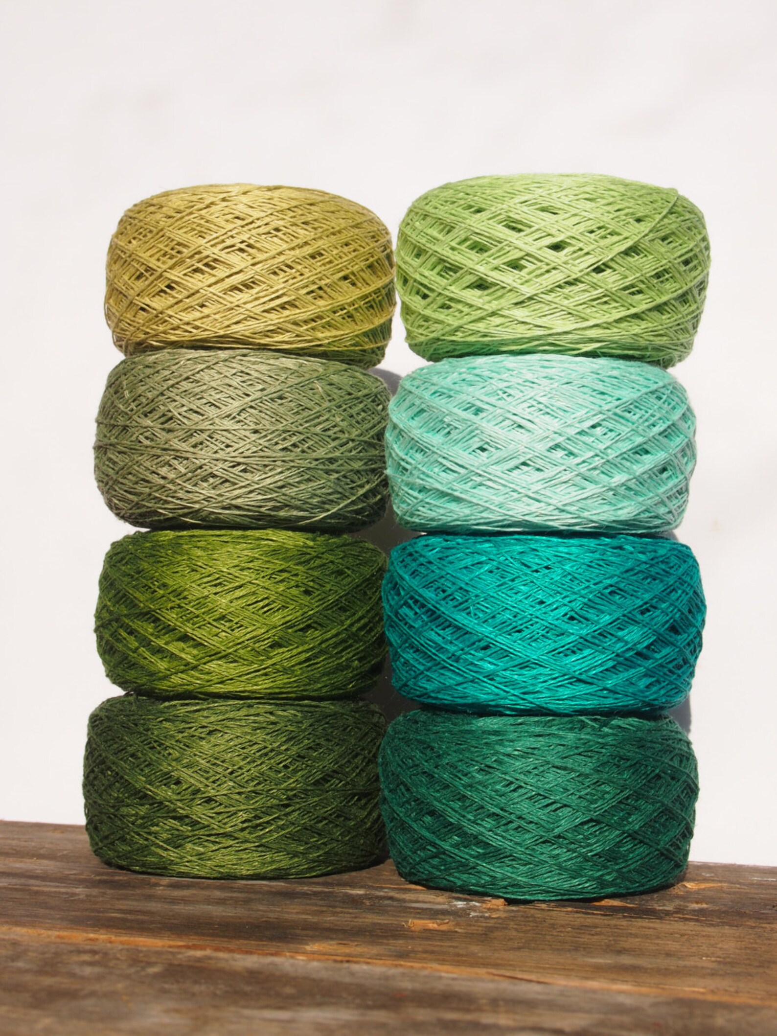 8 Balls Natural Linen Yarn, High Quality, Linen Yarn for Crochet ...