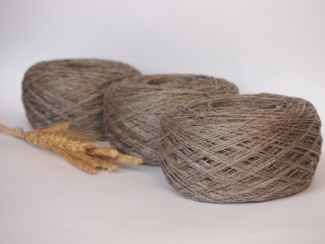 3 Balls Natural Linen Yarn High Quality Linen Yarn For | Etsy