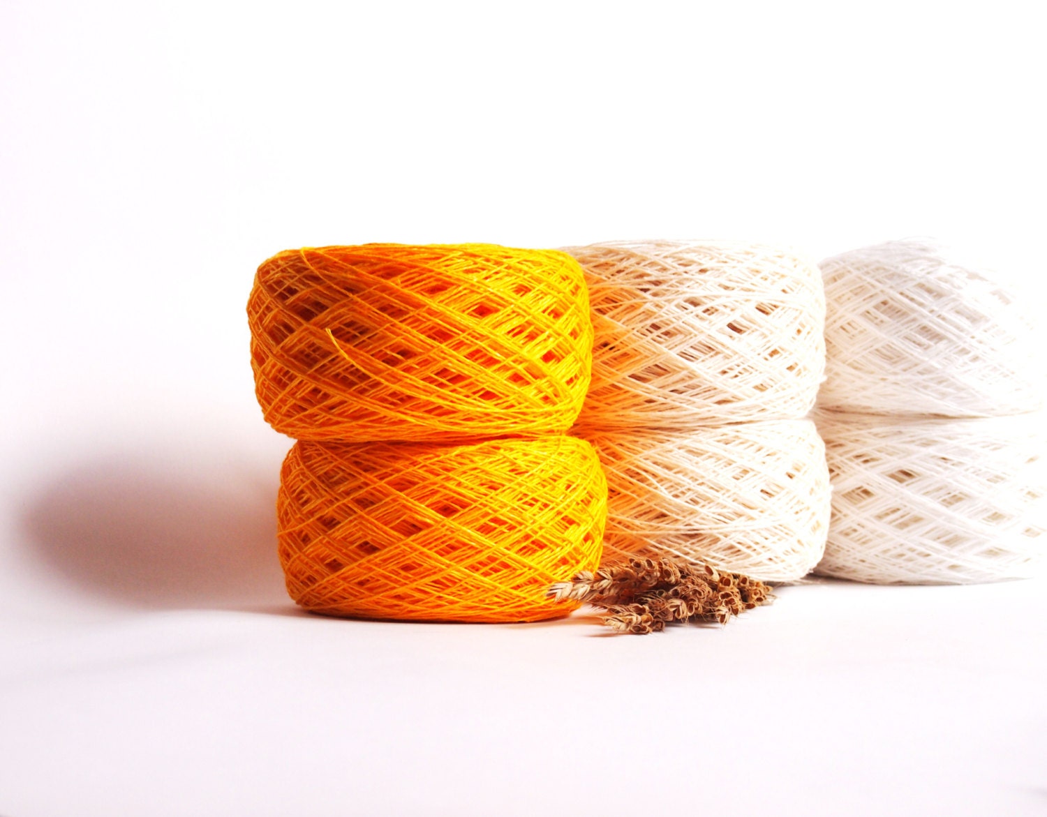 6 Balls Natural Linen Yarn, High Quality, Linen Yarn for Crochet ...