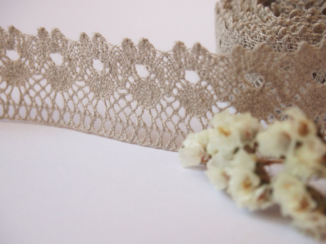 100% Natural Linen Lace Trim, High Quality - Etsy