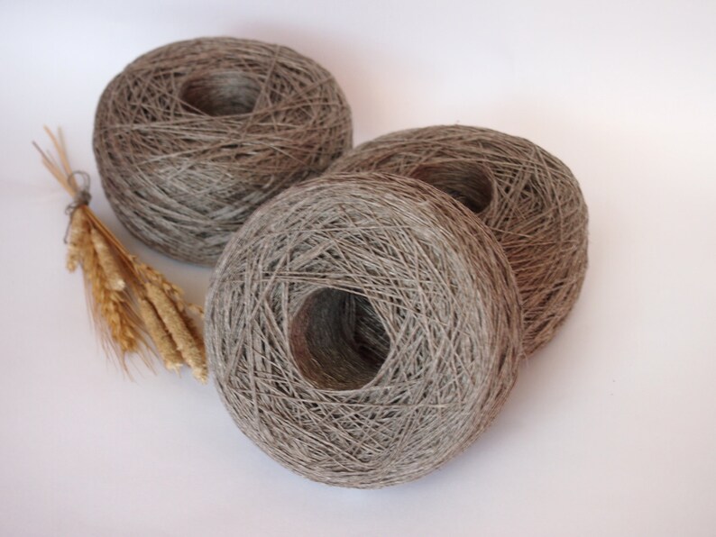 3 Balls Natural Linen Yarn High Quality Linen Yarn For | Etsy