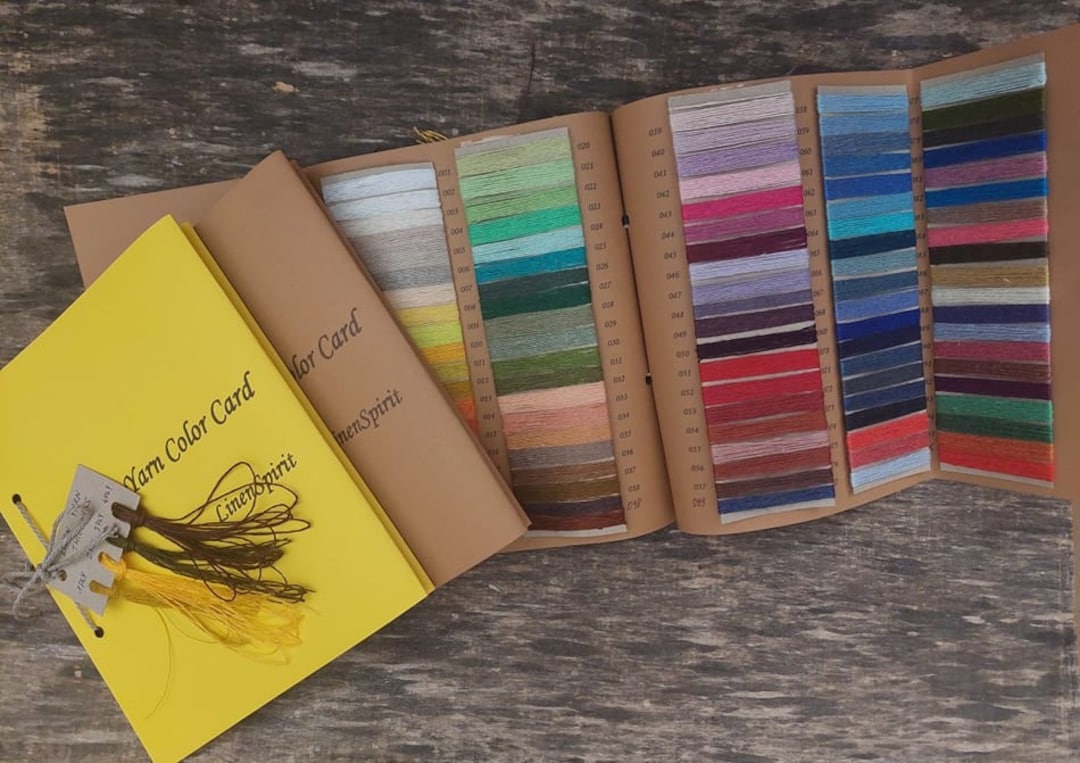 100 LINEN COLORS, Yarn Color Card - Linen Yarn Palette - Etsy