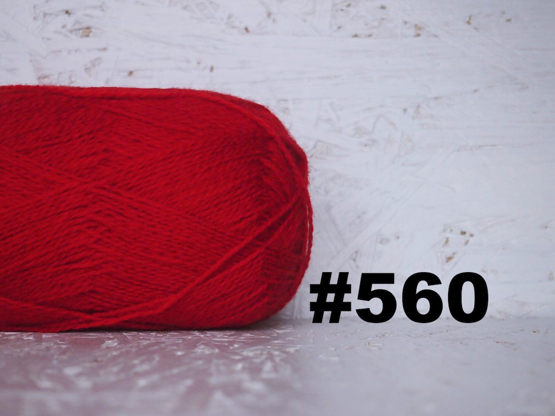 WOOL YARN, Wool Red Color for Knitting, Crochet, Lithuanian Wool Yarn ...