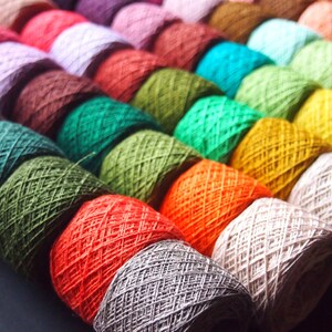 77 LINEN Yarn Colors, 15g Balls for Sewing, Crochet, Macrame, Linen ...