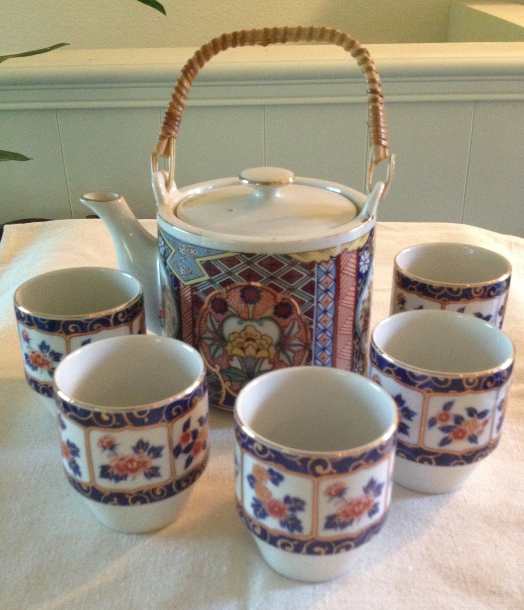 Vintage Imari Japanese Tea Set - Etsy