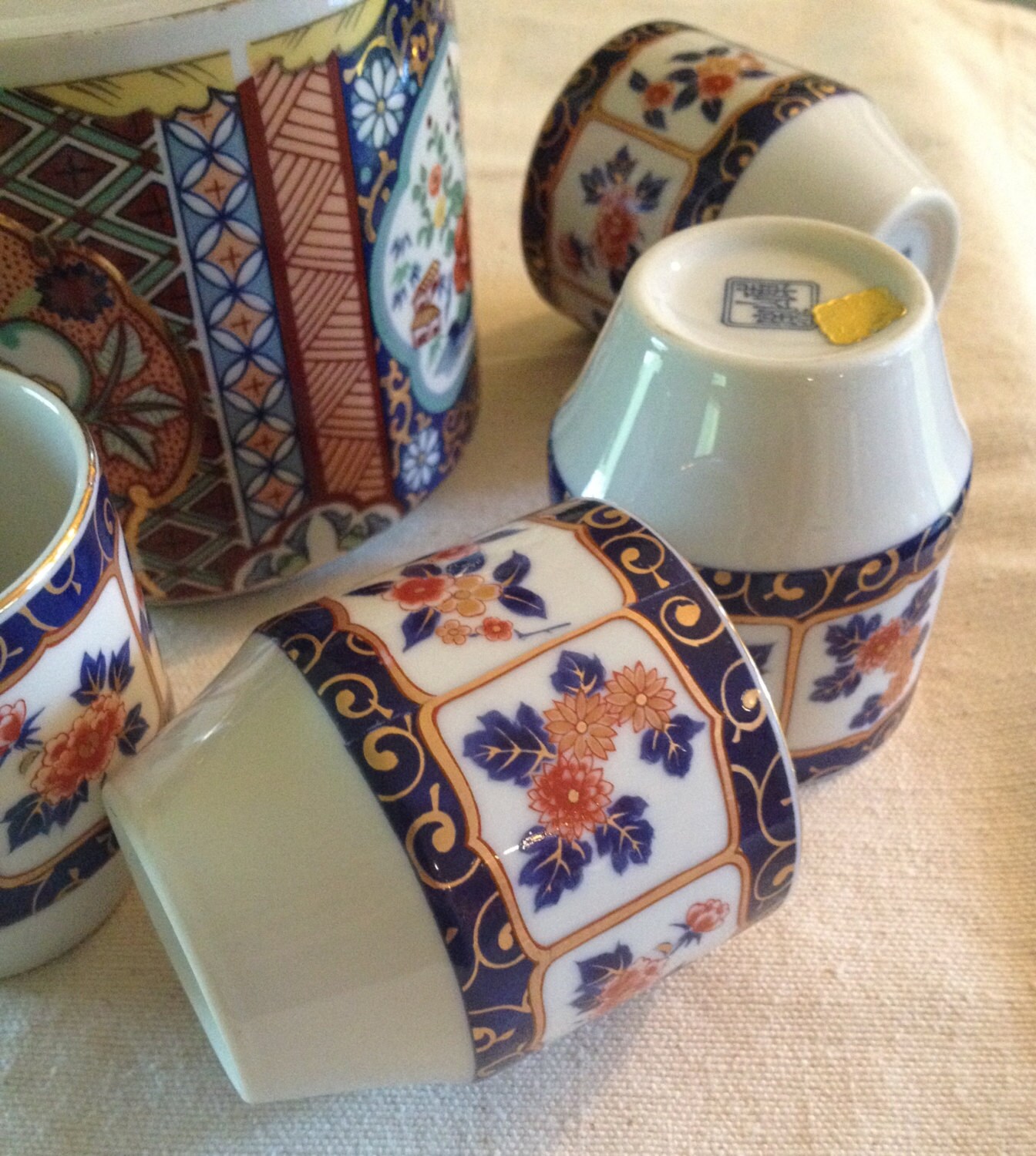 Vintage Imari Japanese Tea Set - Etsy