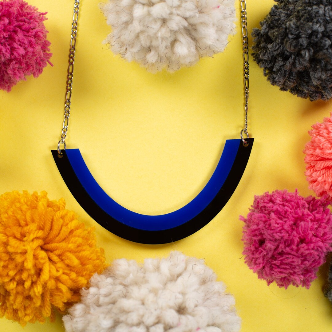 Blue Chunky Necklace / Chunky Statement Necklace / Bold Necklace - Etsy