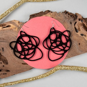 ABSTRACT ACRYLIC EARRINGS | Large Lightweight Earrings | Statement ...