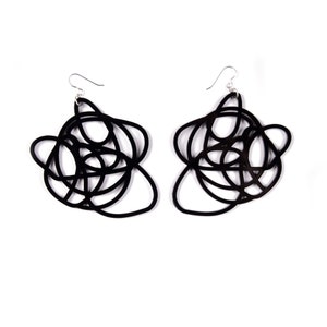 ABSTRACT ACRYLIC EARRINGS | Large Lightweight Earrings | Statement ...