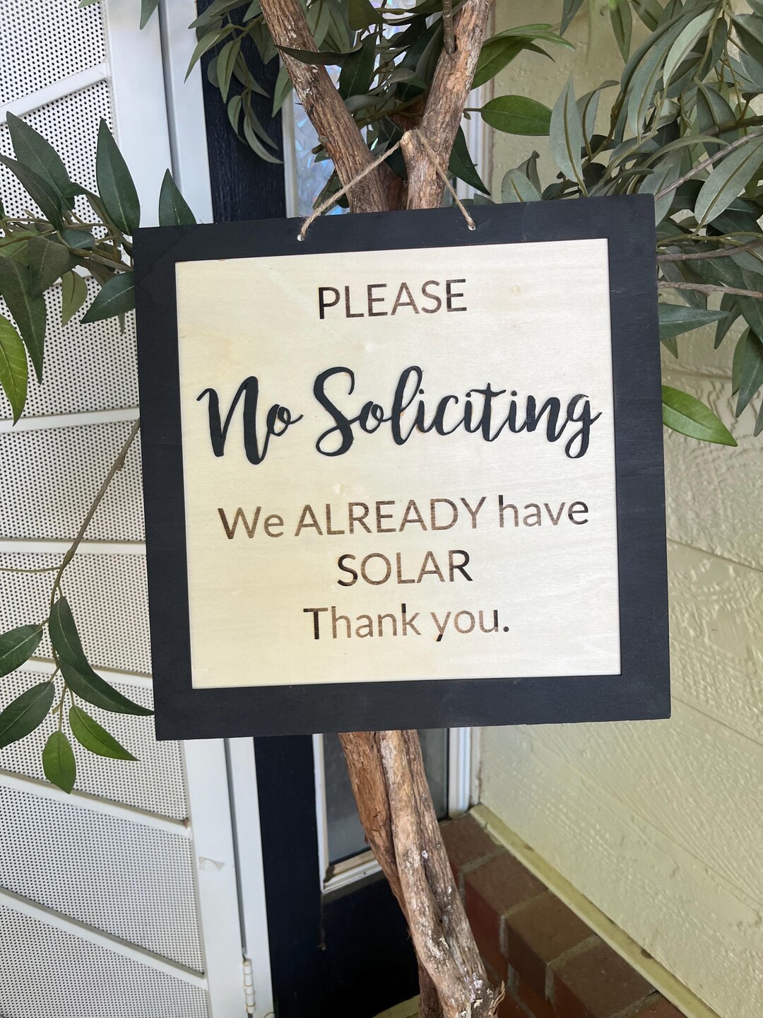 Custom Laser Printed Sign- No Soliciting - Etsy