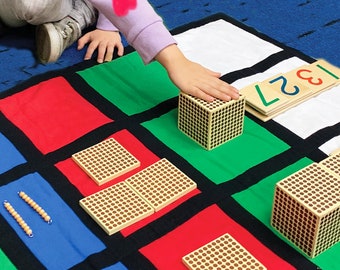 Montessori, Place Value Mat, for the Golden Beads and Stamp Game - Etsy