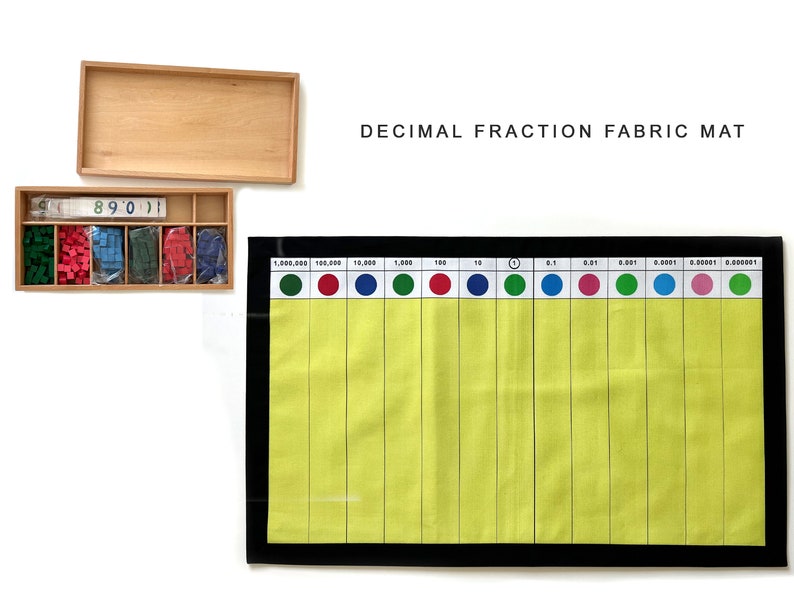 Decimal Fraction Board,montessori Decimal Fraction Exercise, Montessori ...
