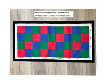 Montessori Checkerboard Mat | Long Multiplication Mat | Fabric Math Mat ...