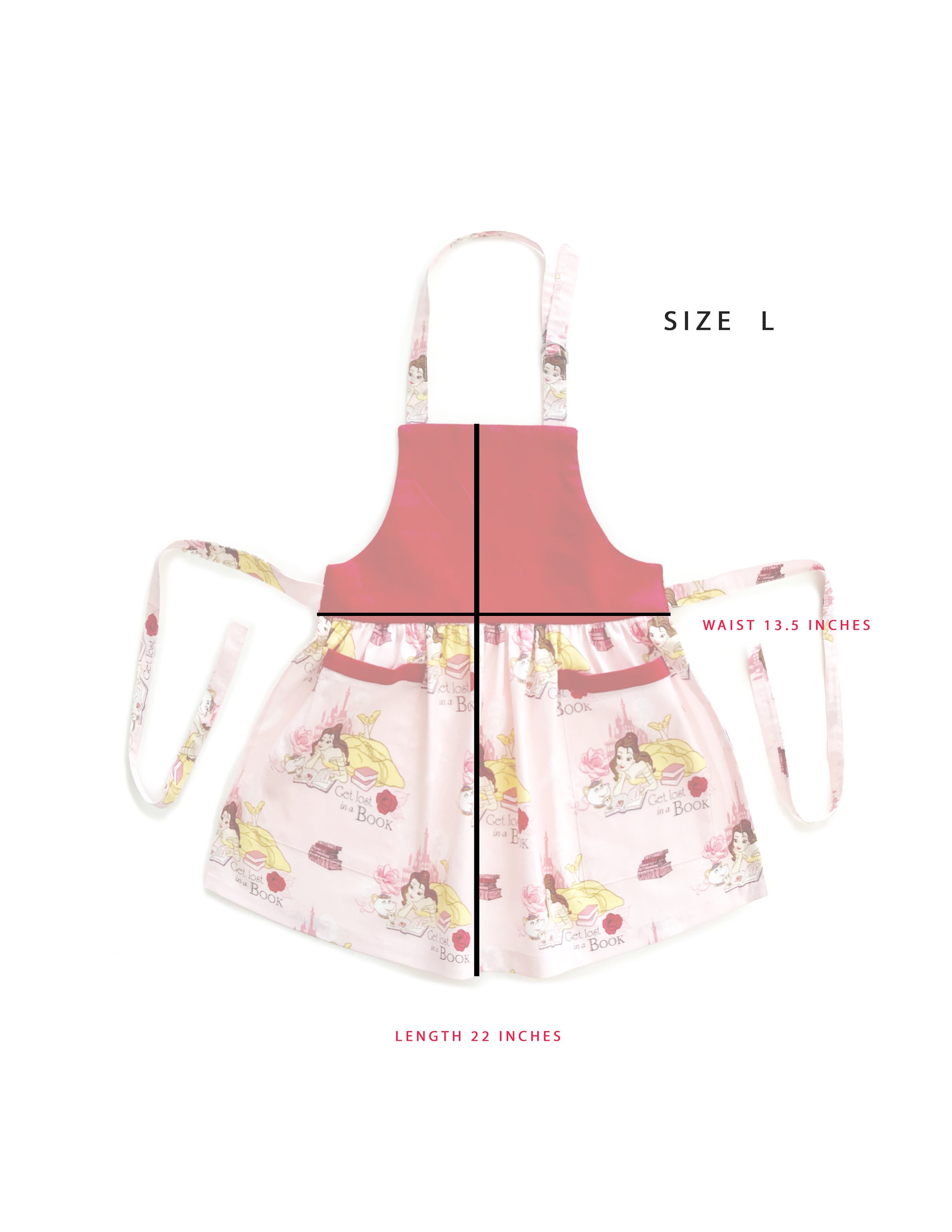 Disney Belle Apron, Disney Princess Aprons,disney Cooking Apron,disney ...