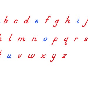 Alphabet, Montessori Lower-case Alphabet Roll, Montessori Alphabet Roll ...