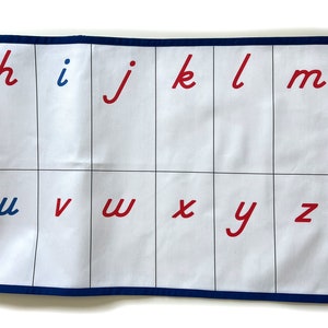 Montessori Lowercase Alphabet Roll, Cotton Canvas - Etsy