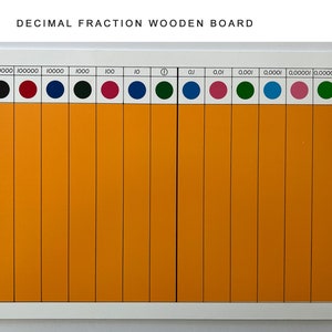 Decimal Fraction Board, Montessori, Decimal Fraction Exercise ...